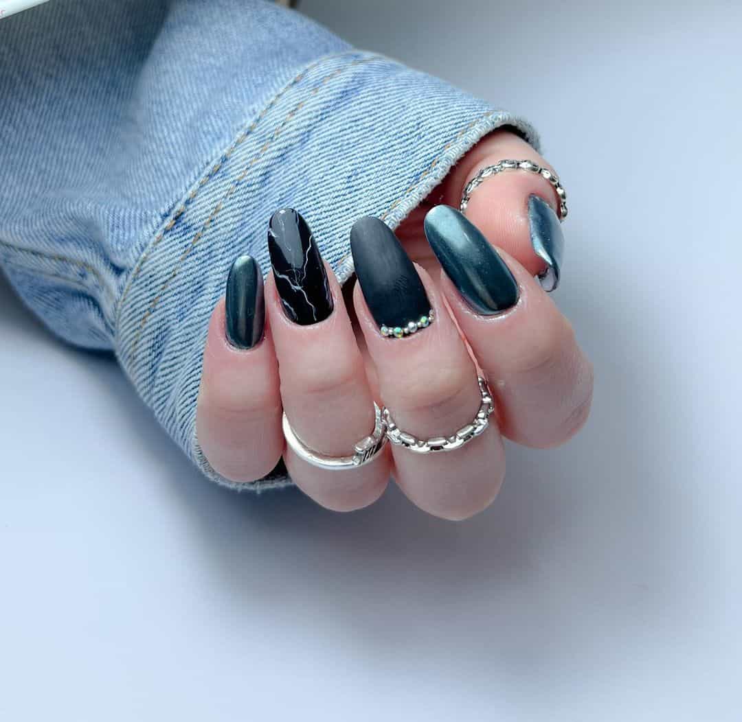 Unhas decoradas pretas: dicas, tutoriais p/ fazer +15 ideias para você ...